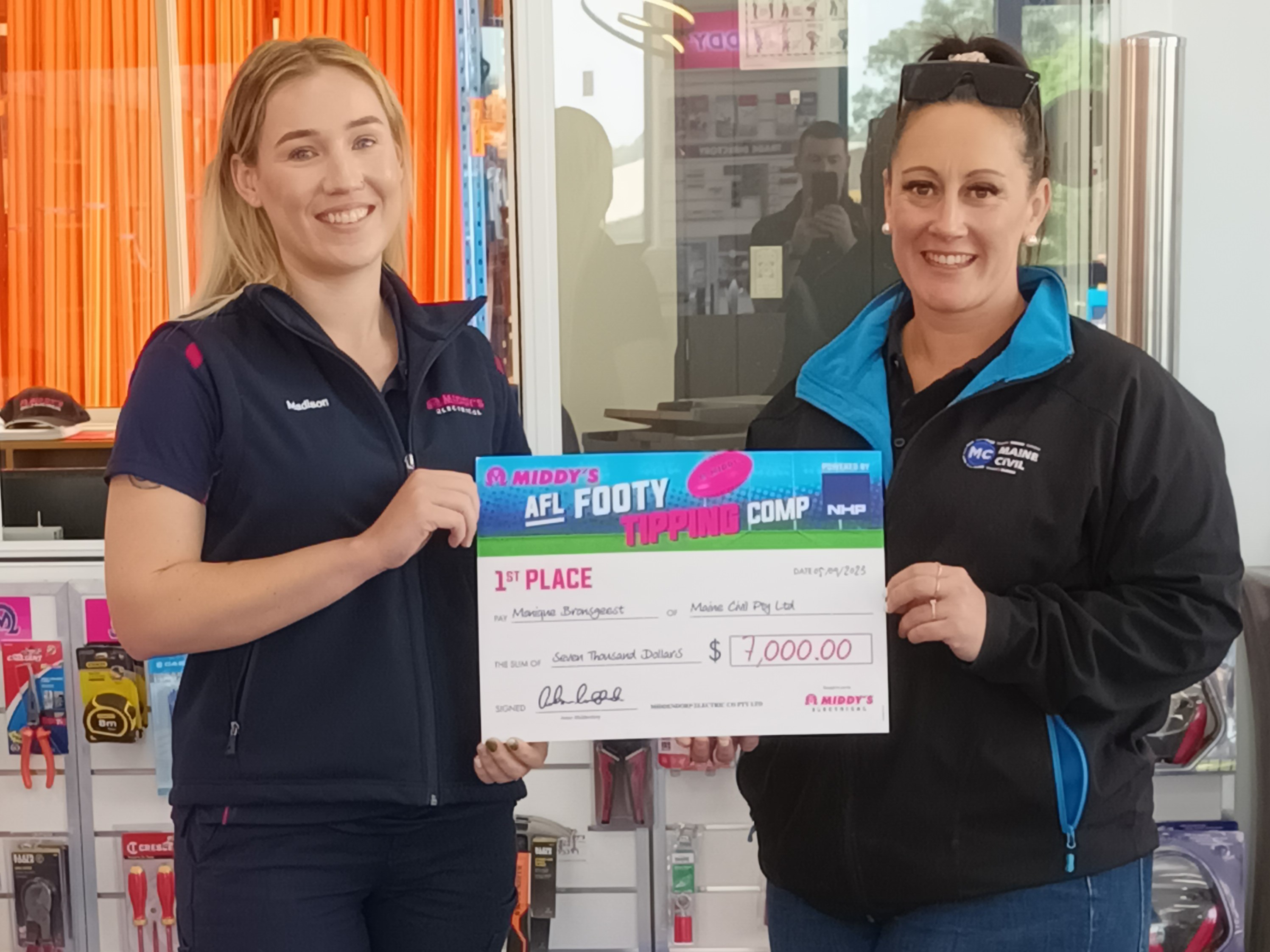 2023 AFL Footy Tipping Winners | Middy's Electrical